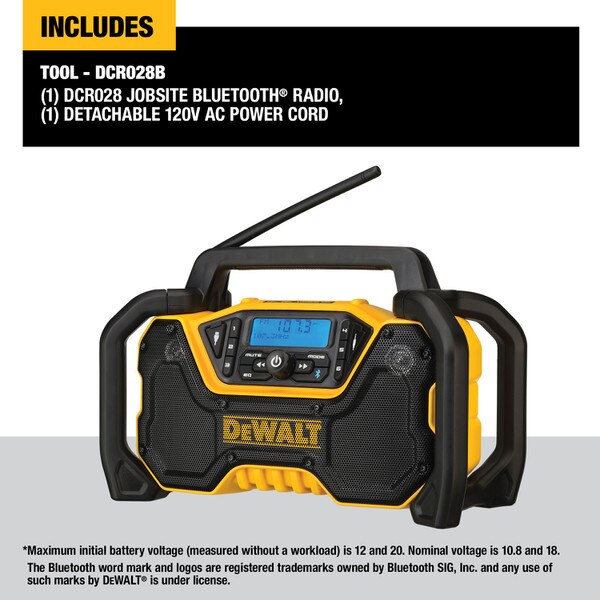 CORDED/CORDLESS BLUETOOTH RADIO